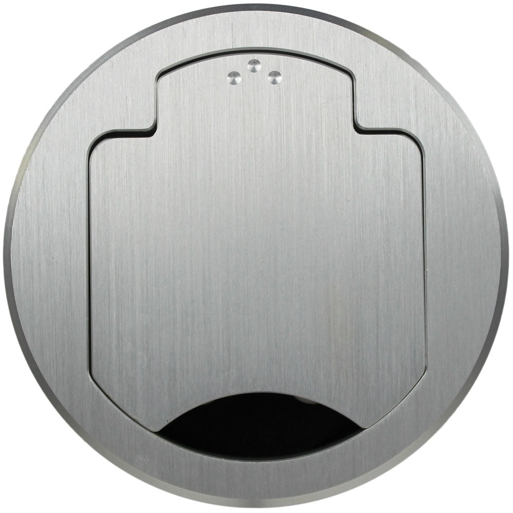 Round Cable Well Conference Table Box 2 Power, 2 Pull Data, Silver ...